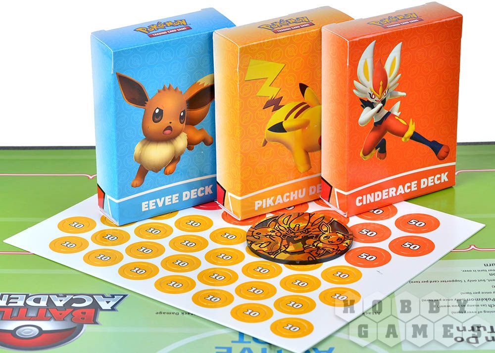Pokemon TCG: Battle Academy (Cinderace V, Pikachu V, Eevee V)