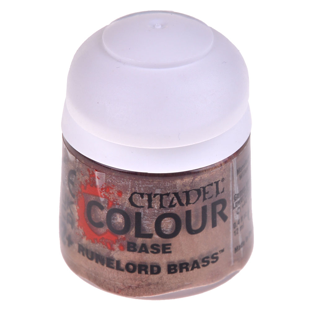 Краска Base: Runelord Brass (12 мл) (2022) | Купить настольную игру в ...